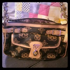 Sharif | Bags | Sharif Leather Brown Logo Shoulder Bag | Poshmark